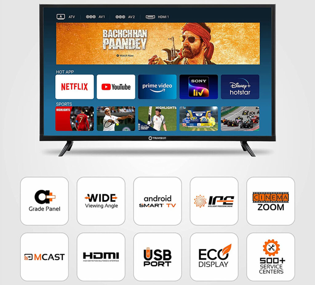 Truevision (TX-2472) 24 inch LED-Frameless Smart Android TV